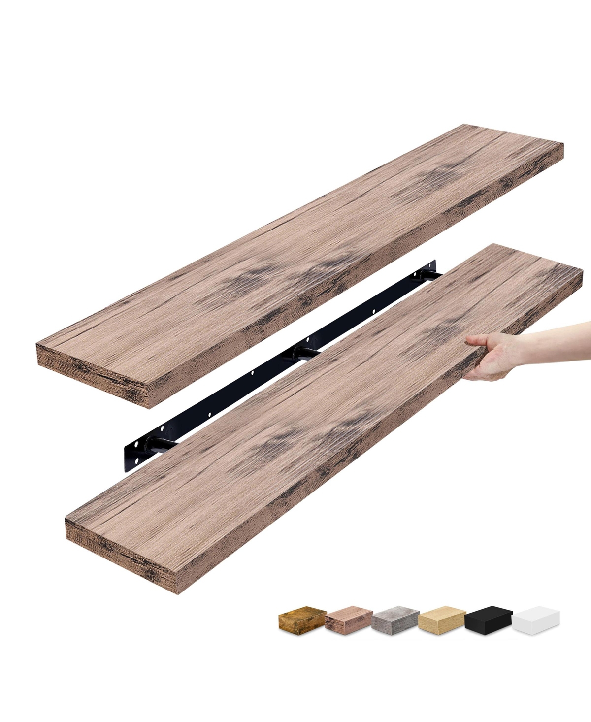 Click here for Sorbus 2-Pack 55" Wall Mounted Floating Shelv... prices