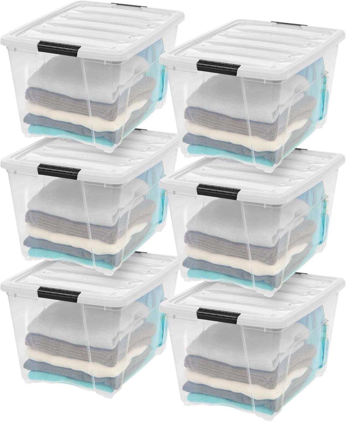 Click here for Iris Usa 54 Qt Stackable Plastic Storage Bins with... prices