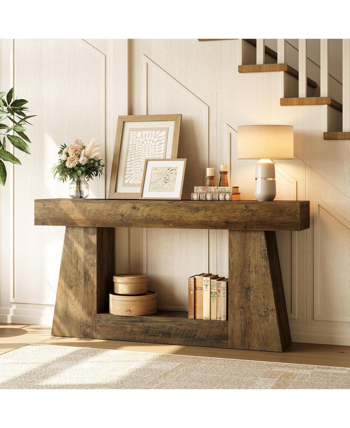 Click here for Tribesigns 63" Farmhouse Console Table with S... prices