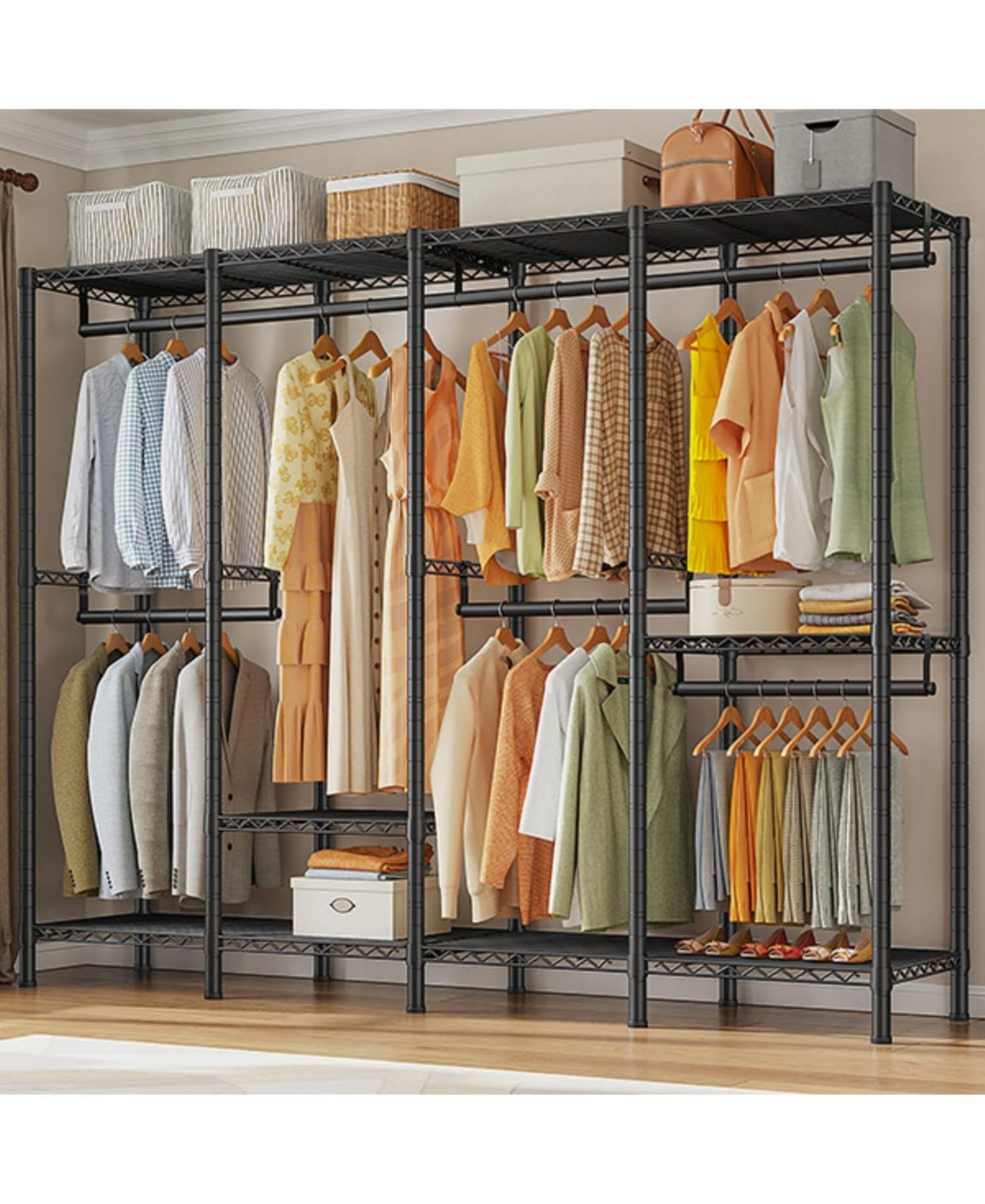 Click here for Raybee Adjustable Portable Clothes Rack with Shelv... prices