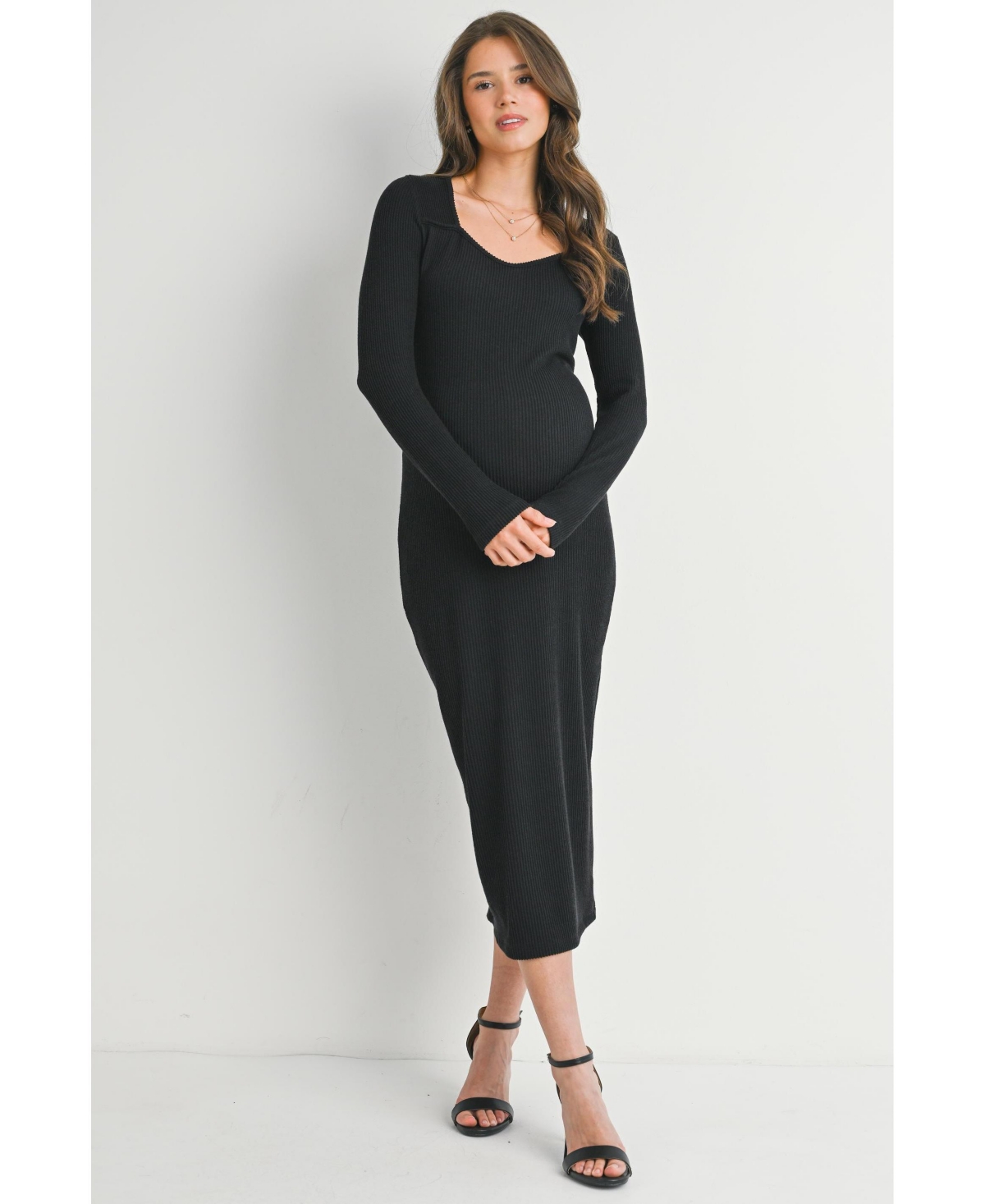 Click here for Hello Miz Maternity Sweatheart Long Sleeve Back Sl... prices