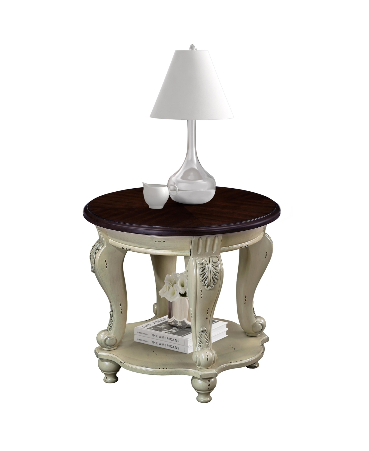 Click here for sumyeg Solid Wood Round End Table with Shelf Sofa... prices