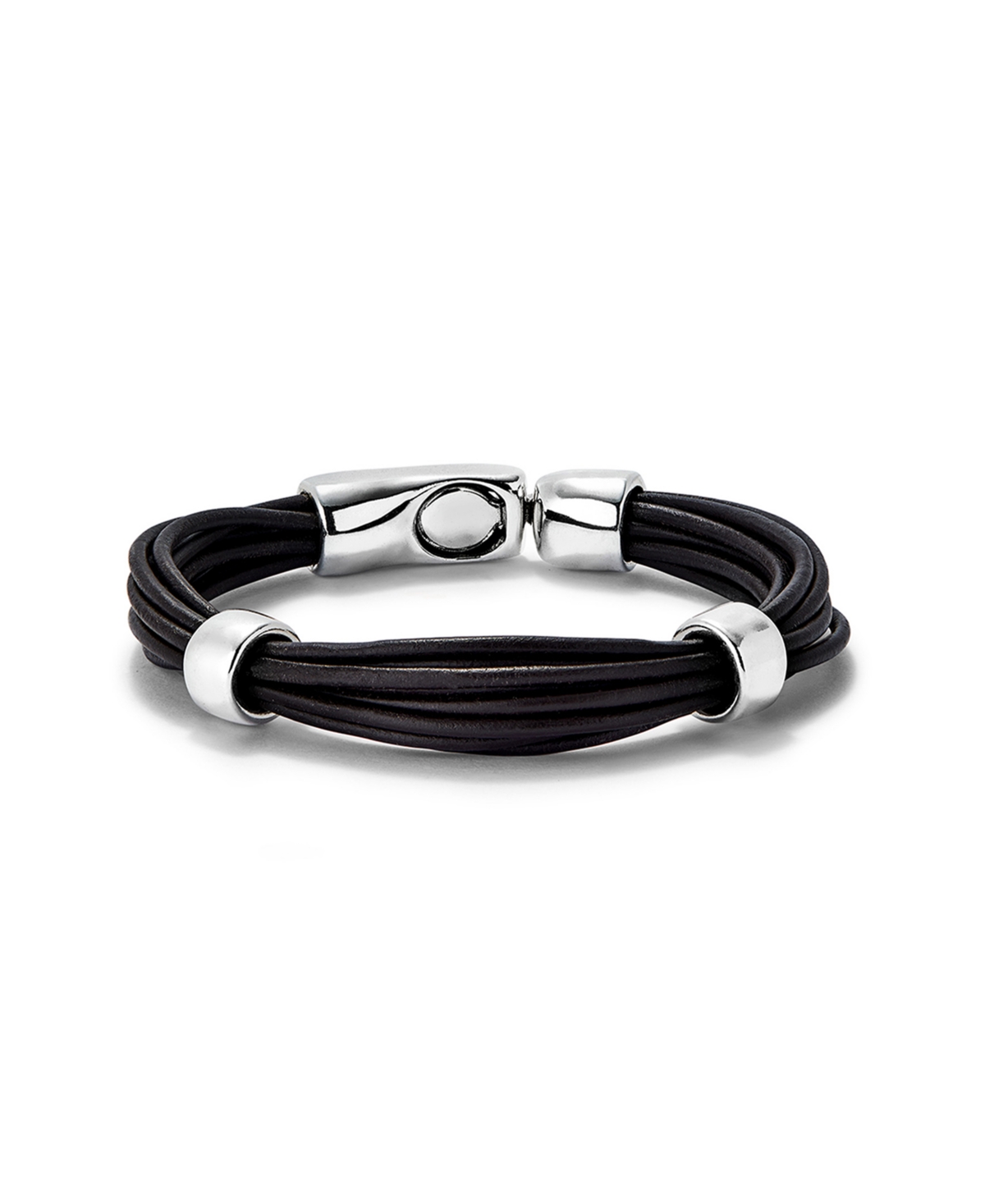Click here for UNOde50 Leather Bracelet with Closure and 2 Circum... prices