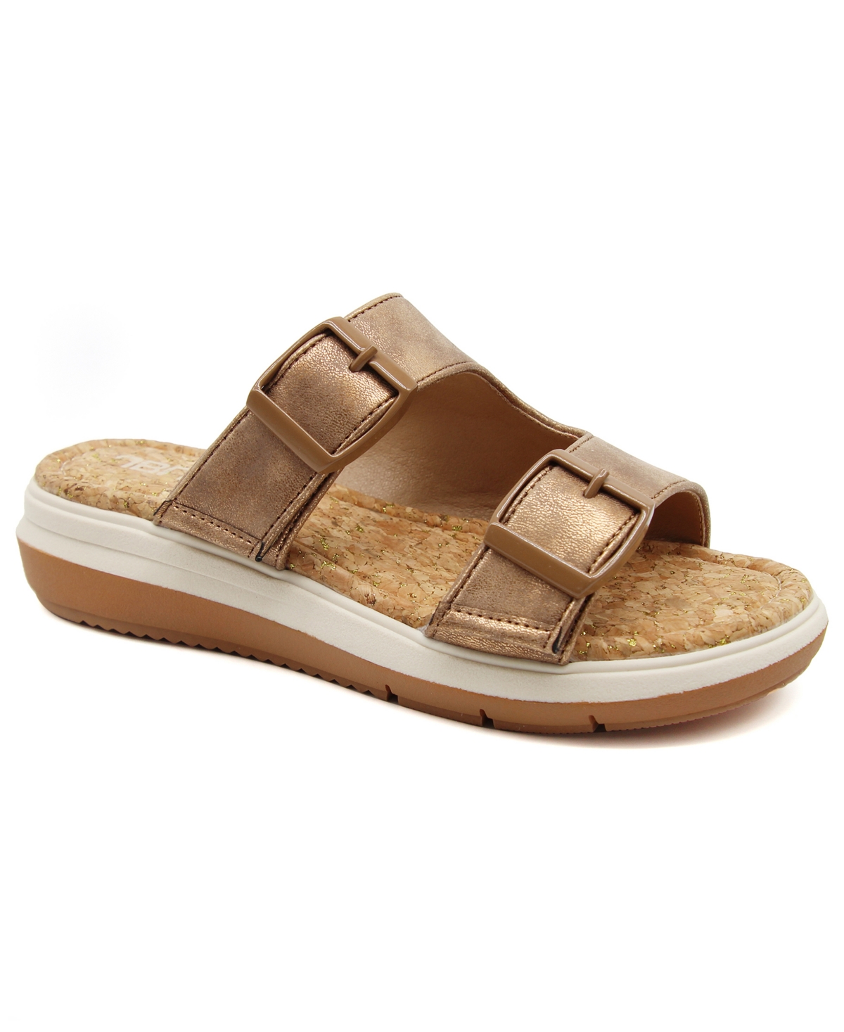 Click here for Jbu Womens Kona Casual Wedge Sandals - Brown Shimm... prices