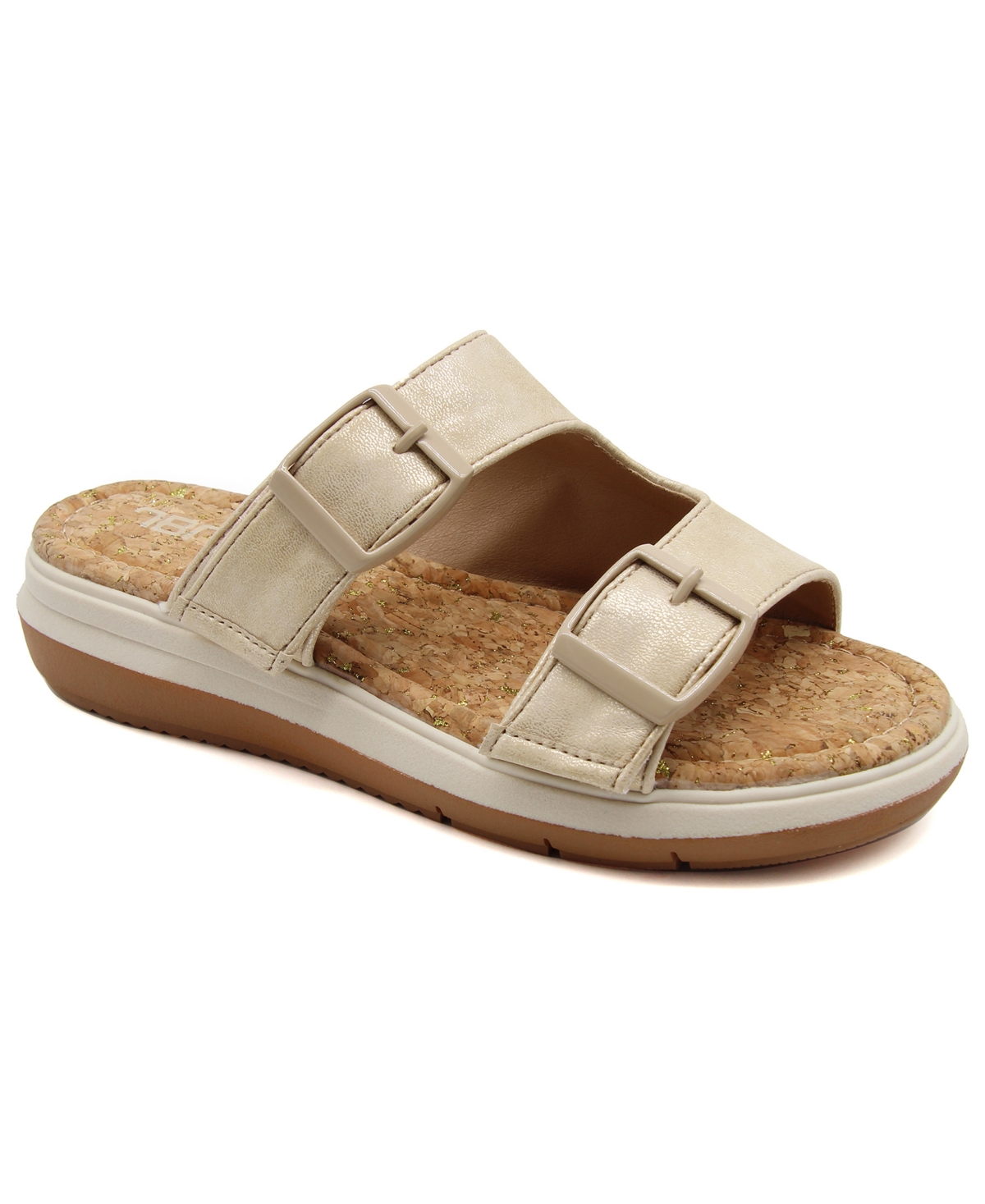 Click here for Jbu Womens Kona Casual Wedge Sandals - Taupe Shimm... prices