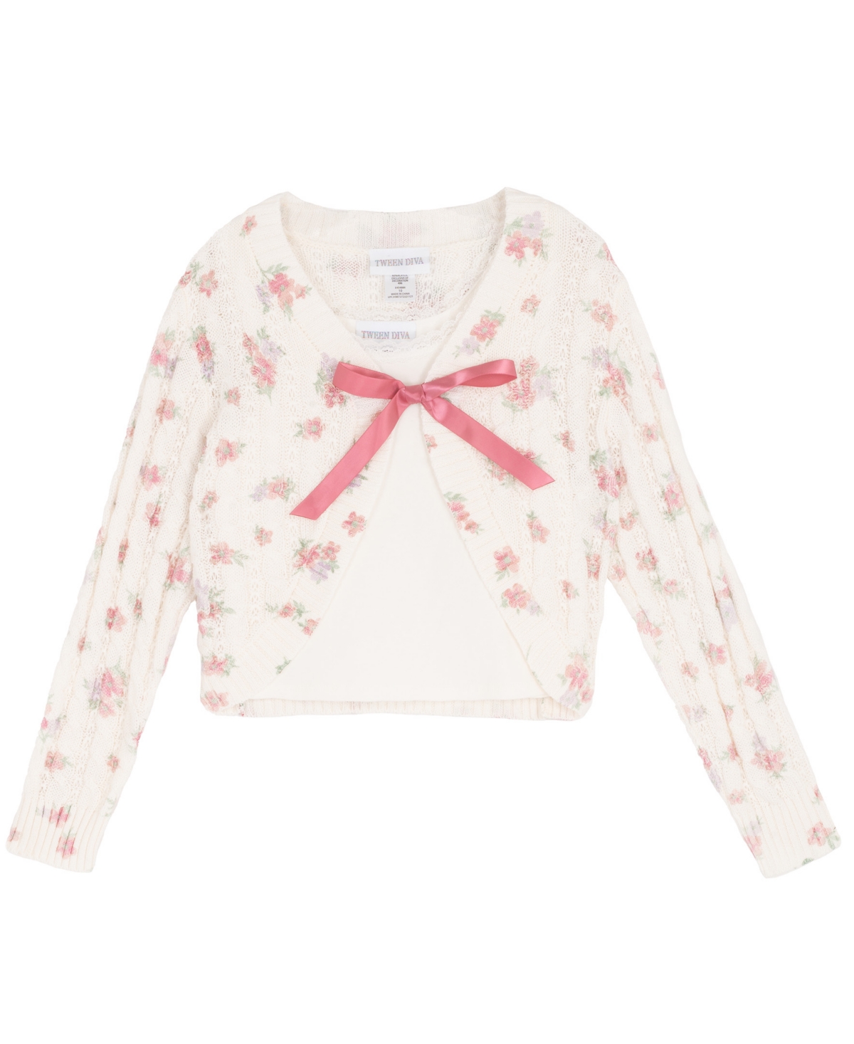 Click here for Rare Editions Girls 7-12 Floral Printed Cardigan a... prices