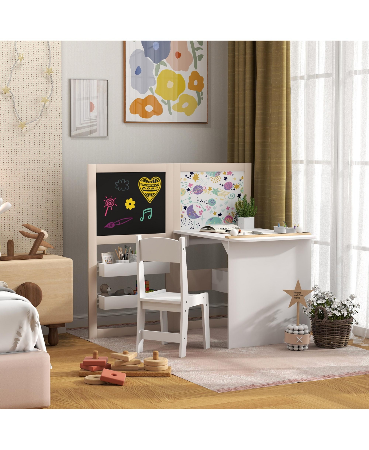 Click here for Jujabu Kids Table and Chair Set 3 in 1 Art Table w... prices