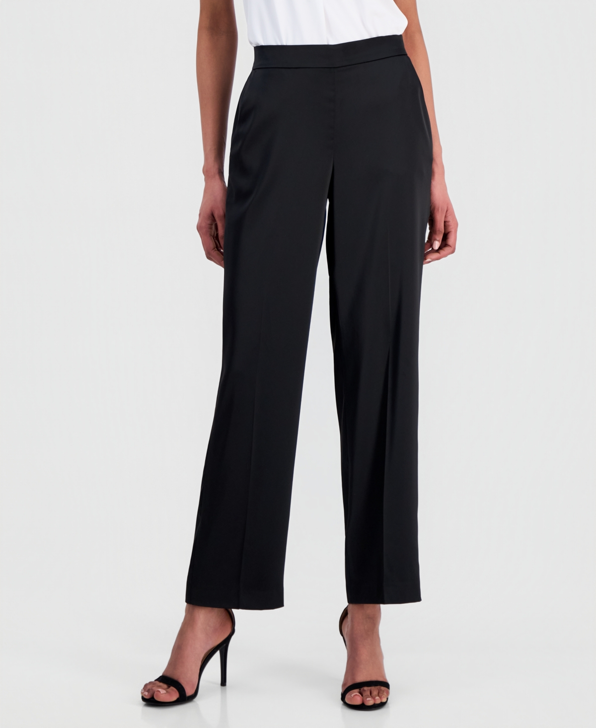 Click here for Anne Klein Petite Pull-On Mid-Rise Pants - Anne Bl... prices
