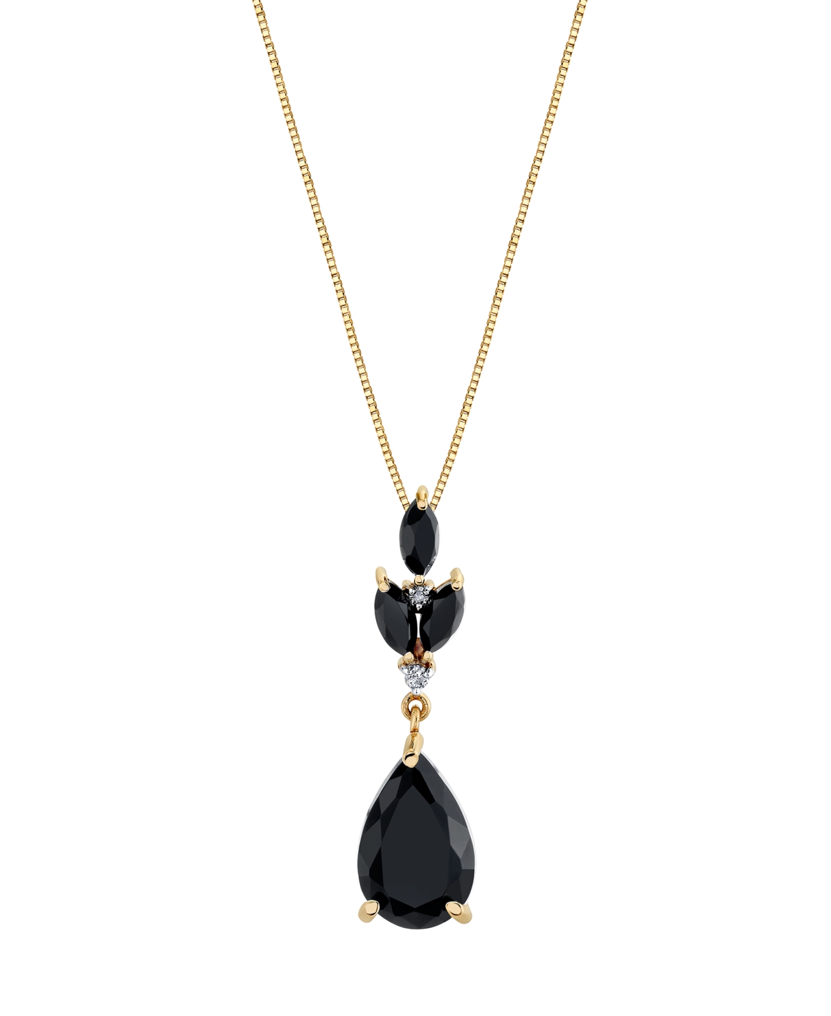 Click here for Macys Onyx (2-1/4 ct. t.w.) & Diamond Accent Penda... prices