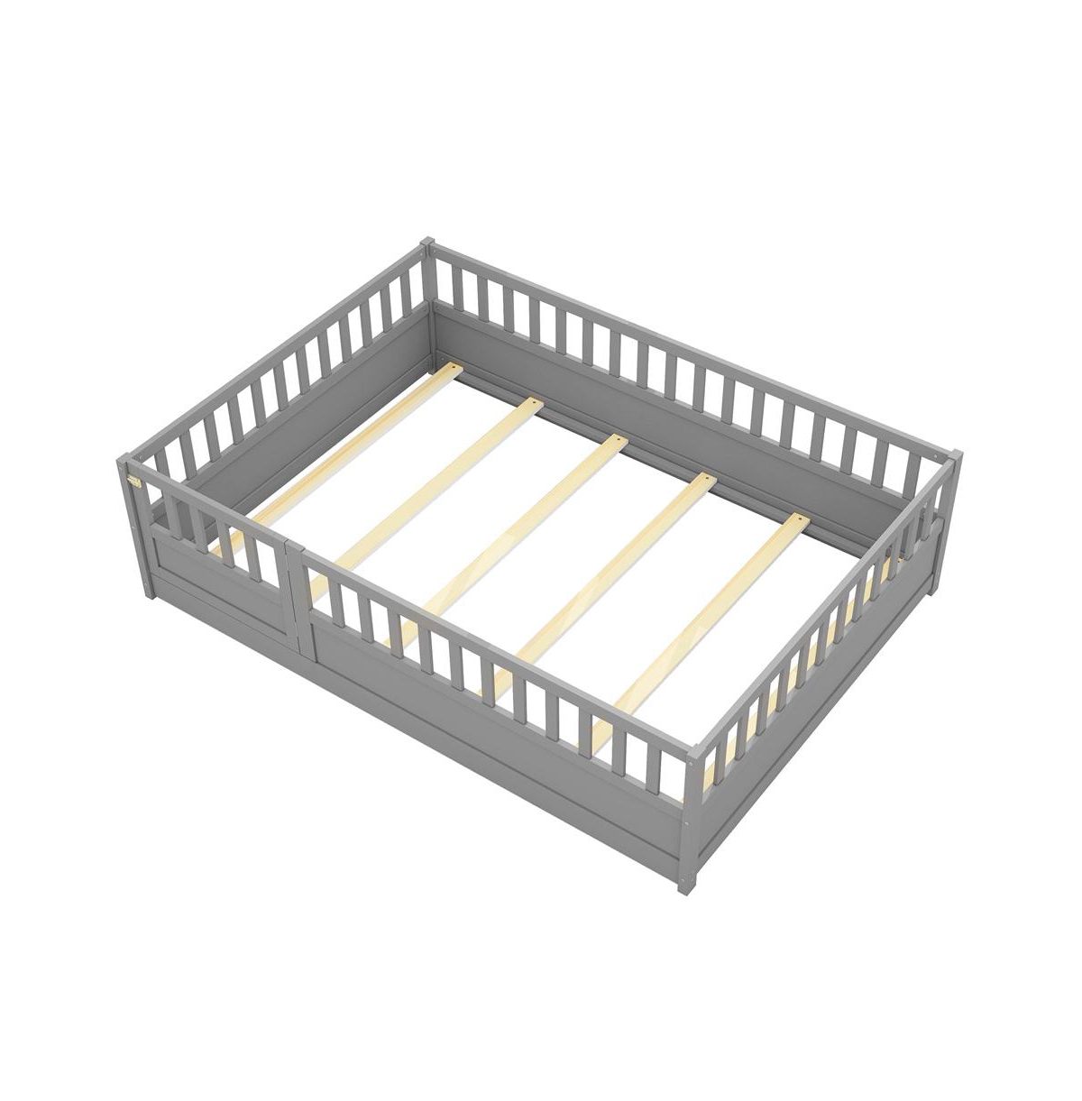 Click here for Cesicia Full Size Wooden Floor Bed Integral Constr... prices