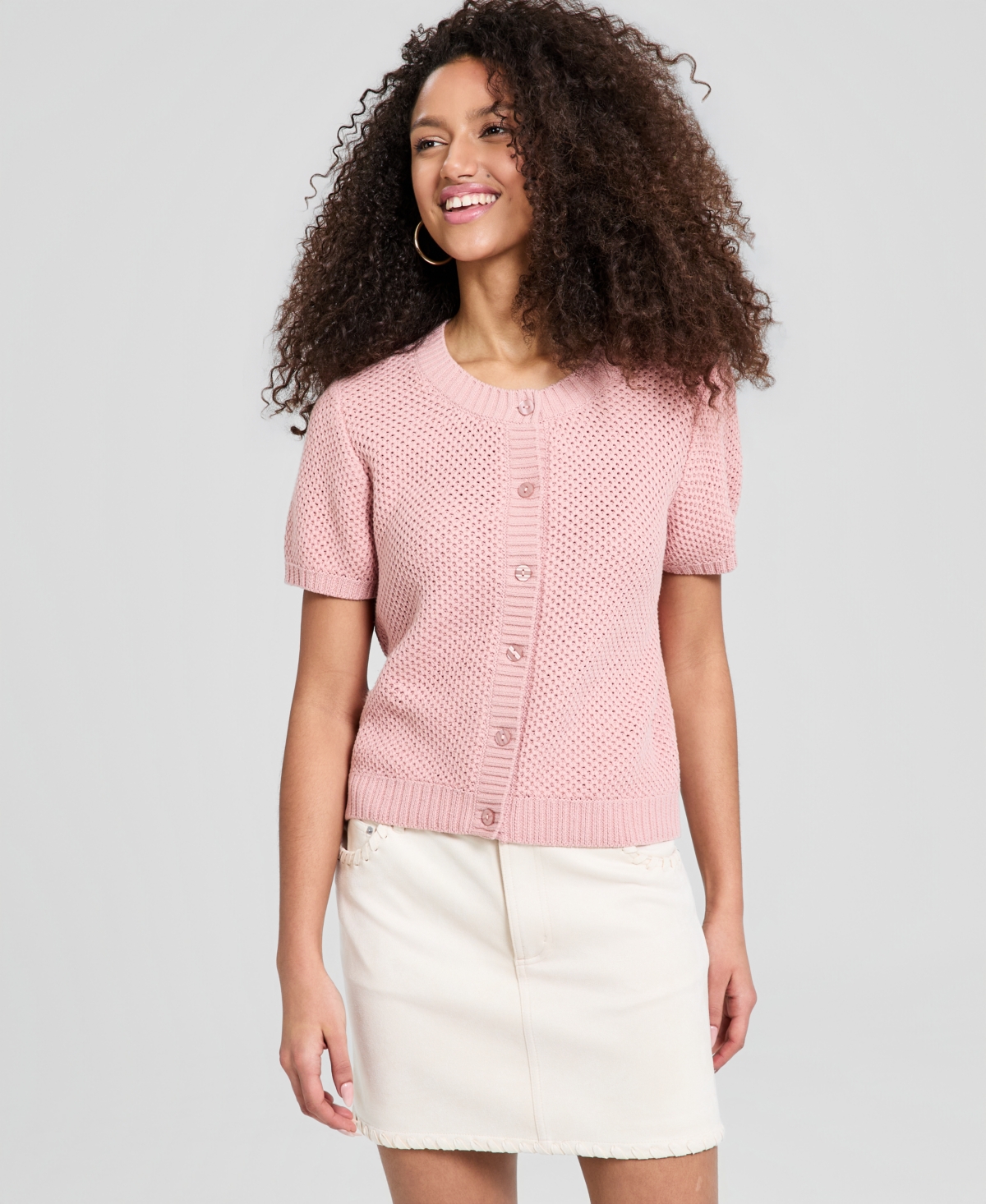 Click here for And Now This And Now This Womens Crewneck Button-F... prices