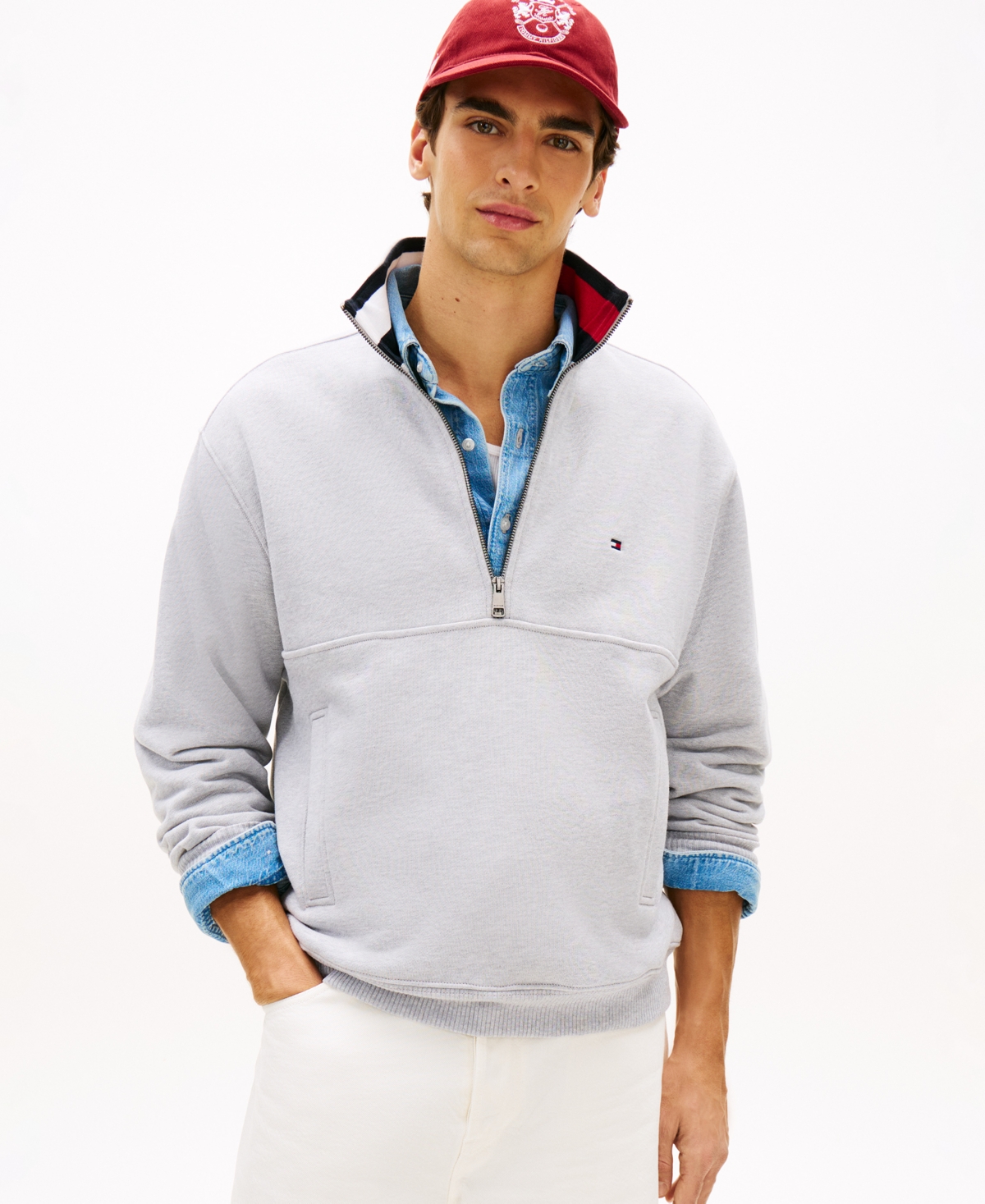Click here for Tommy Hilfiger Mens Flag Zip Sweatshirt  Regular a... prices