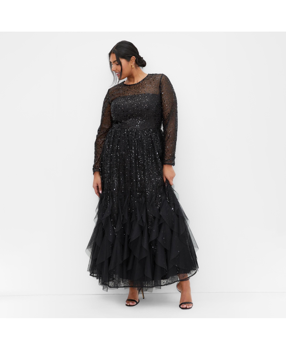 Click here for City Chic Plus Size Radiant Maxi Dress - Black prices