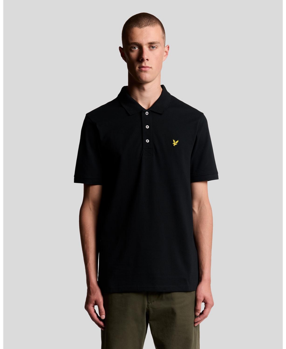 Click here for Lyle & Scott Mens Plain Polo Shirt - Jet black prices