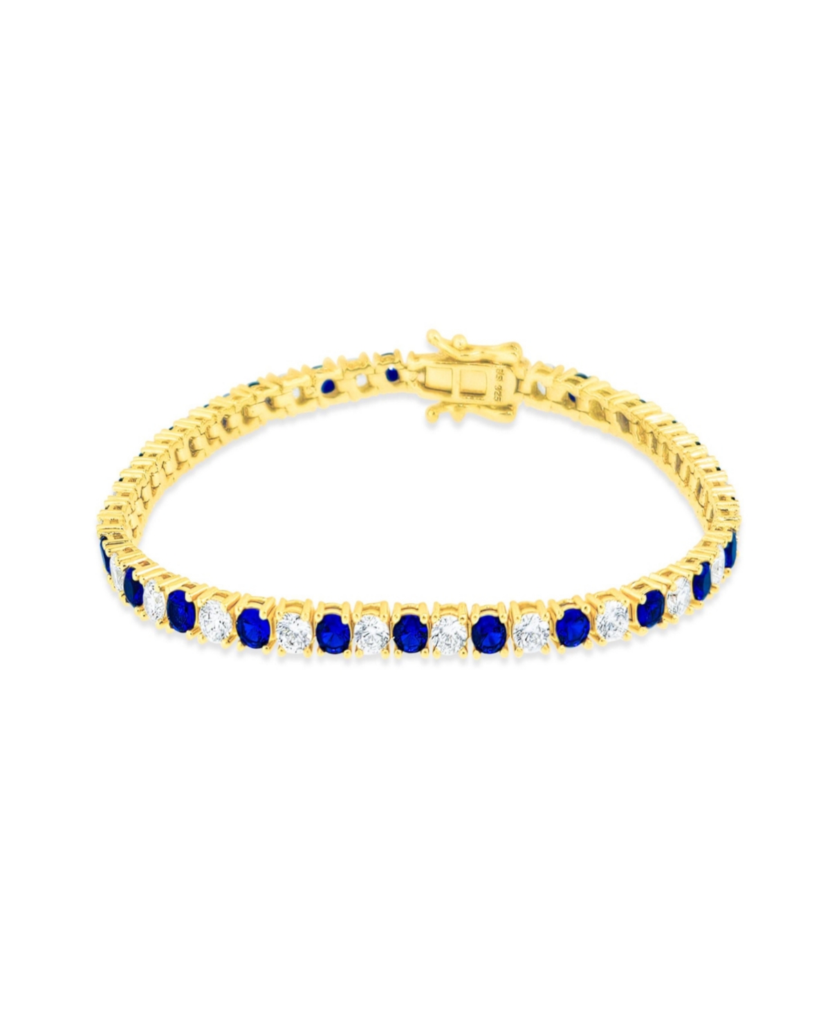 Click here for Etoielle Create Blue Sapphire and Cz Vermeil Tenni... prices