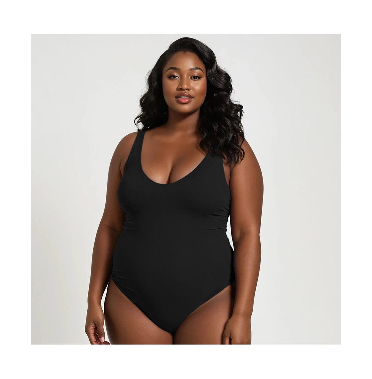 Click here for Calypsa Plus Size Mila One-Piece Swimsuit With Bui... prices