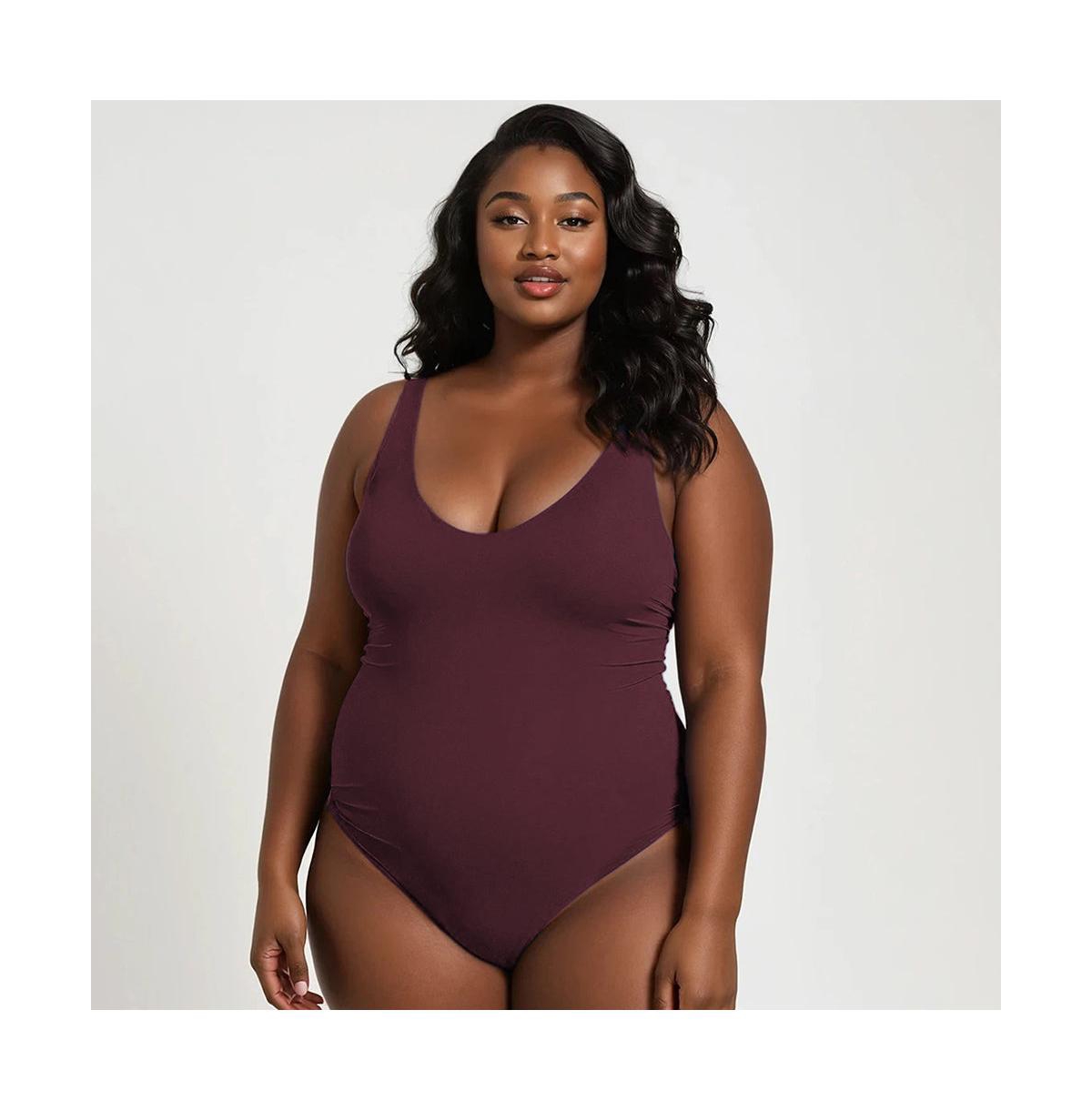 Click here for Calypsa Plus Size Mila One-Piece Swimsuit With Bui... prices