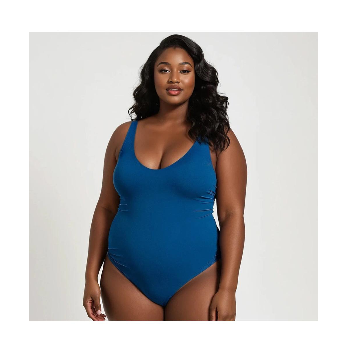 Click here for Calypsa Plus Size Mila One-Piece Swimsuit With Bui... prices