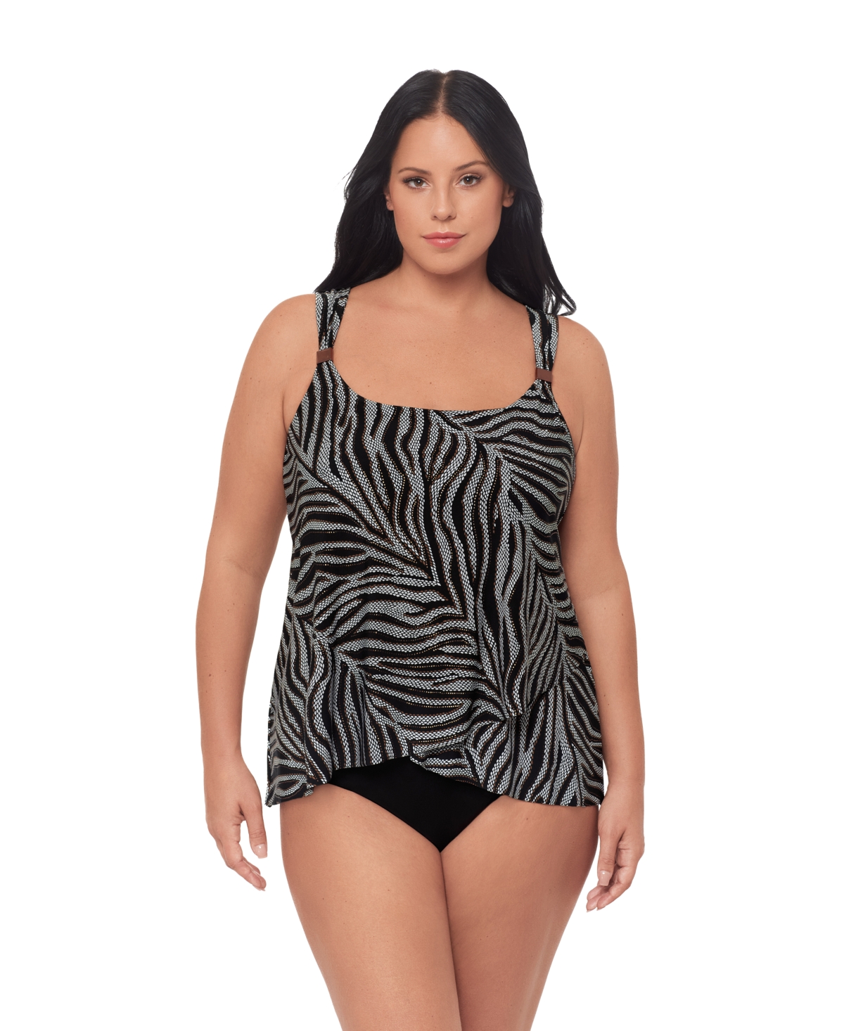 Click here for Miraclesuit Plus Size Zirconic Dazzle Tankini Swim... prices