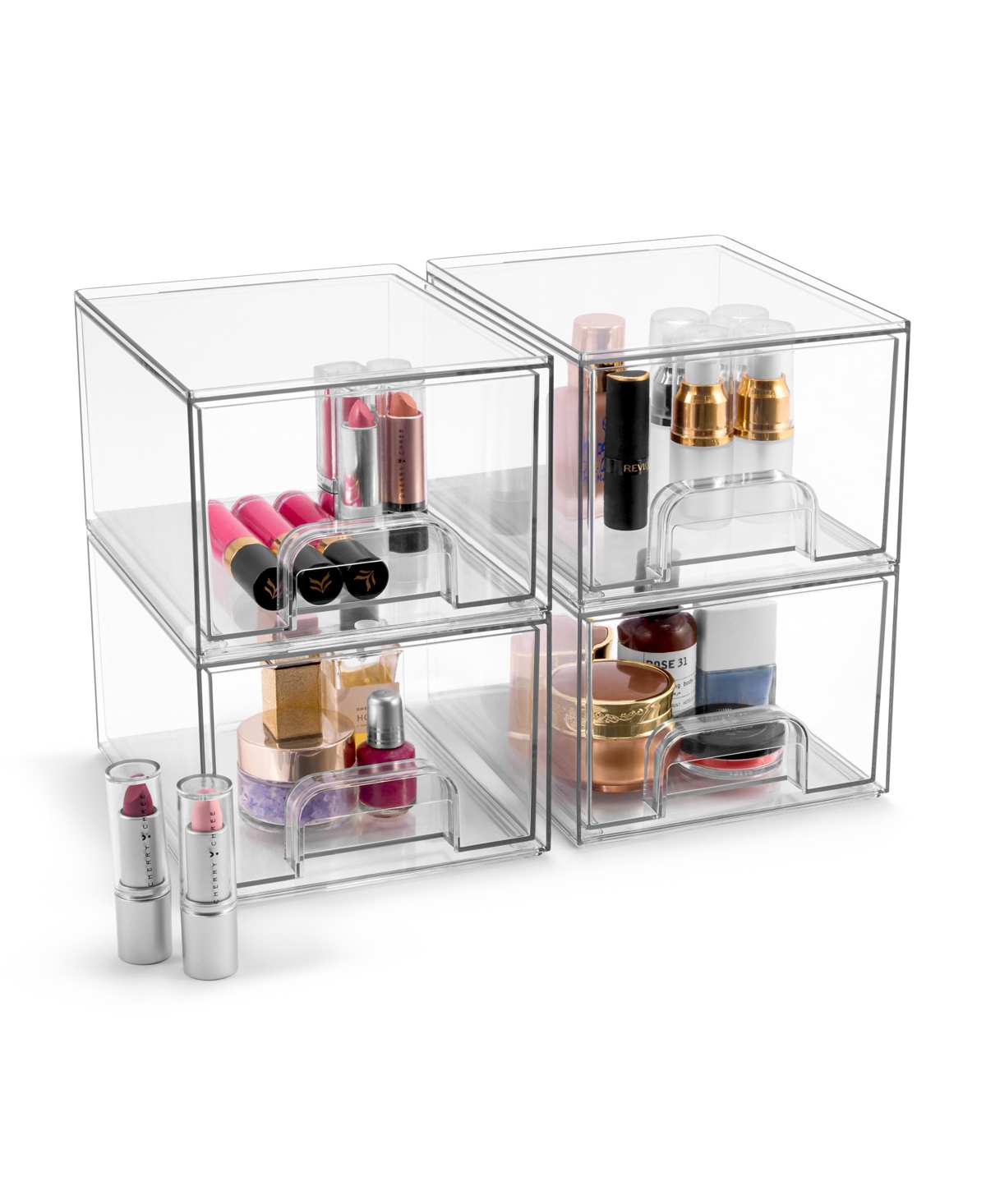 Click here for Sorbus 4 Pack Stackable Clear Pull-Out Storage Dra... prices