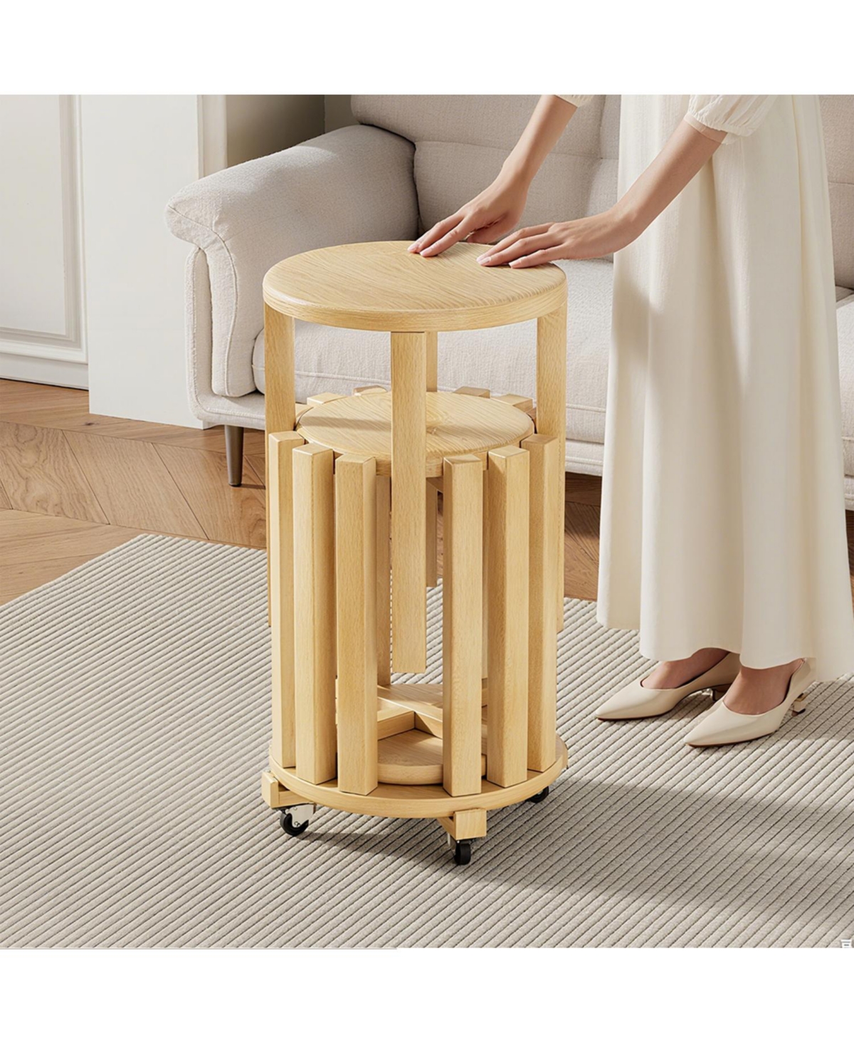 Click here for Streamdale Solid Wood Stackable Stools (Set of 4)... prices