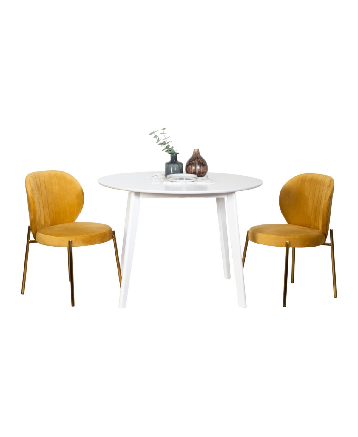Click here for Streamdale Furniture White Round Dining Set with 2... prices