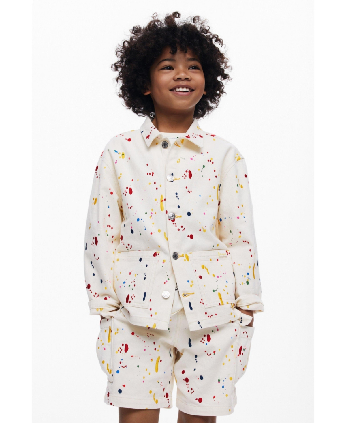 Click here for Desigual Boys Boyss Splash shirt - Off white prices