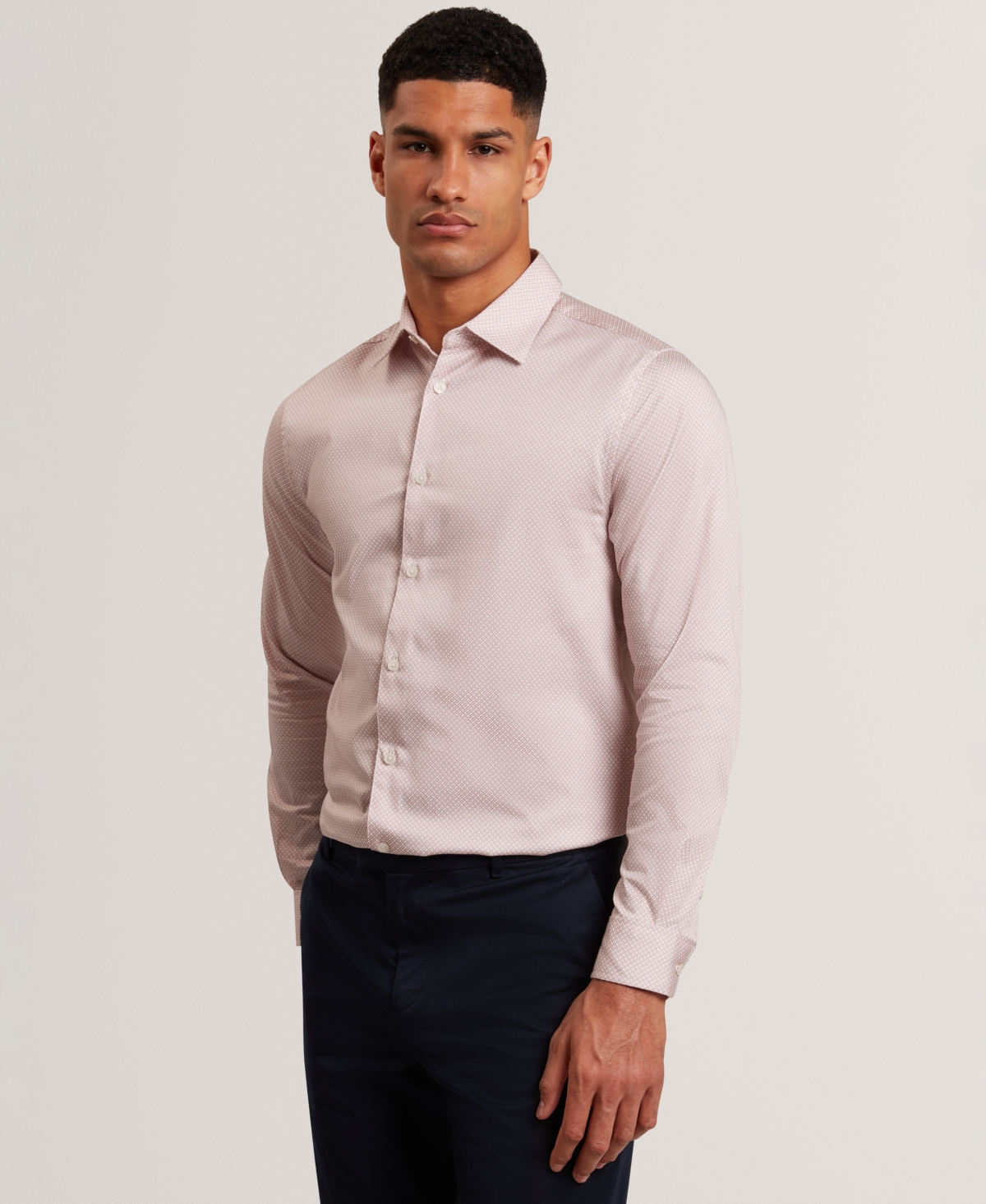 Click here for Ted Baker Mens Olweno Long-Sleeve Shirt - Pink prices