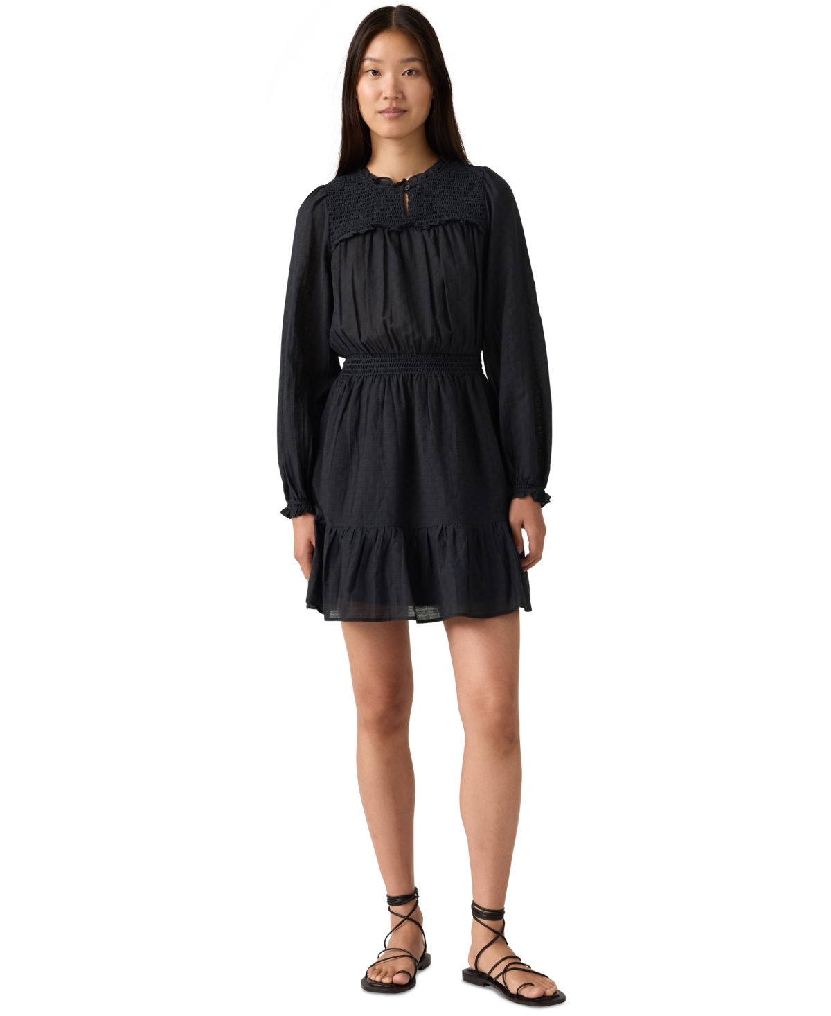 Click here for Levis Womens Liora Long-Sleeve Midi Dress - Anthra... prices