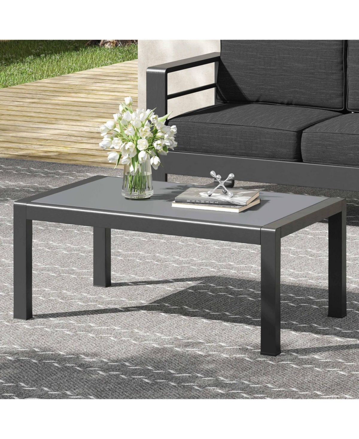 Click here for Streamdale Furniture Aluminum Coffee Table - Weath... prices