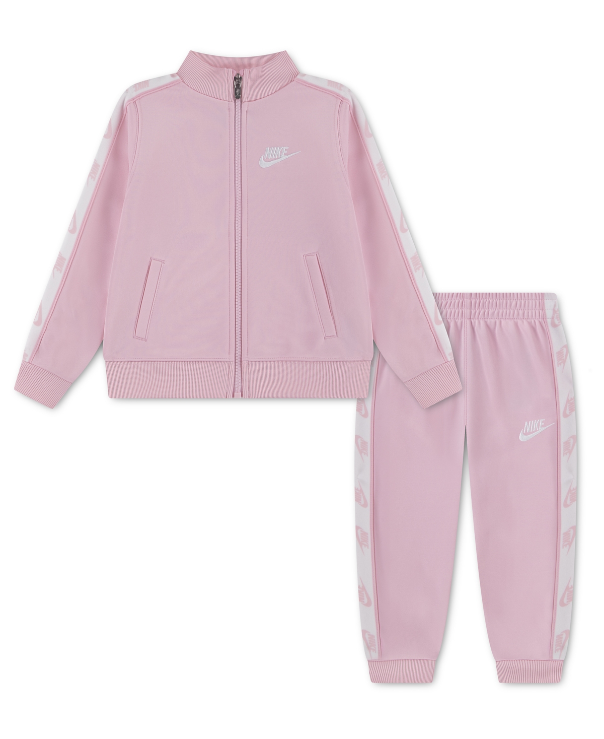 Click here for Nike Toddler Girls Logo-Taping Jacket & Pants  2 P... prices