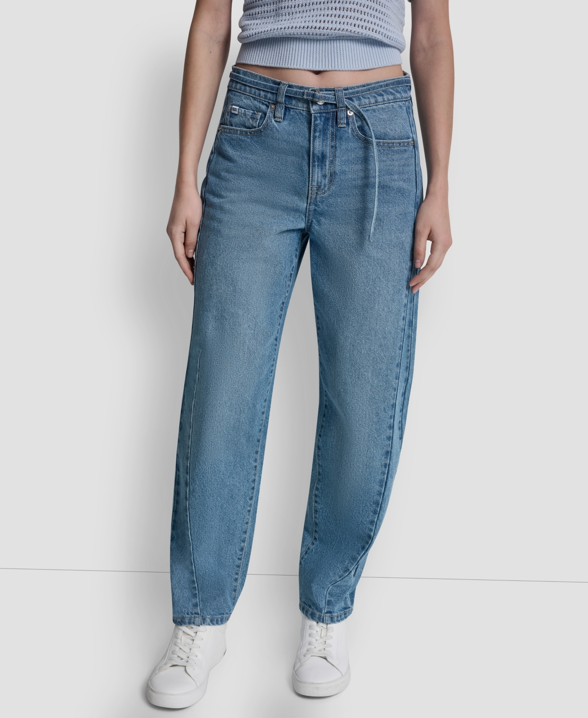 Click here for Dkny Jeans Petite Mid-Rise Barrel Jeans - Watertow... prices