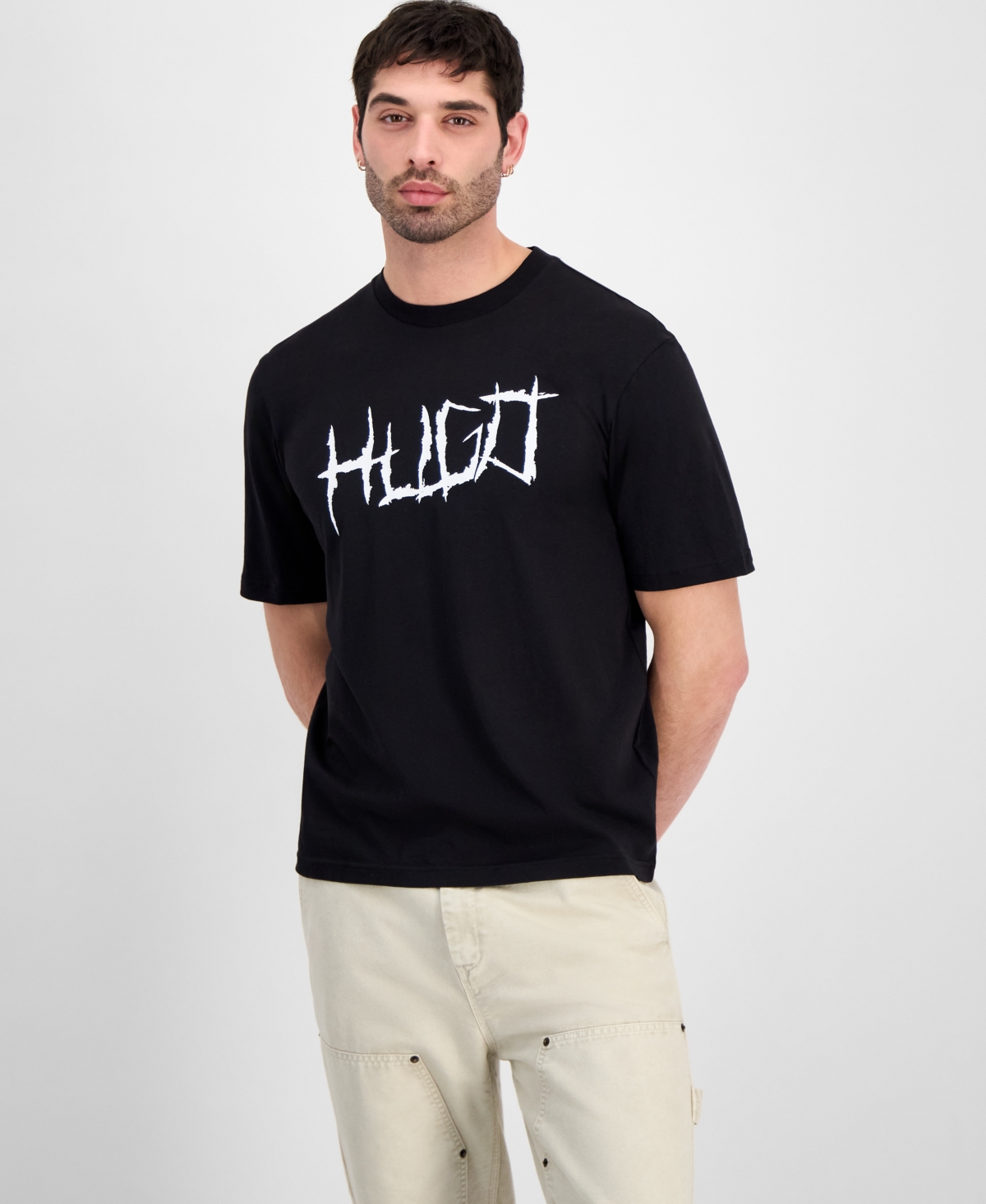 Click here for Hugo by Hugo Boss Mens Hugo Print T-Shirt - Black prices