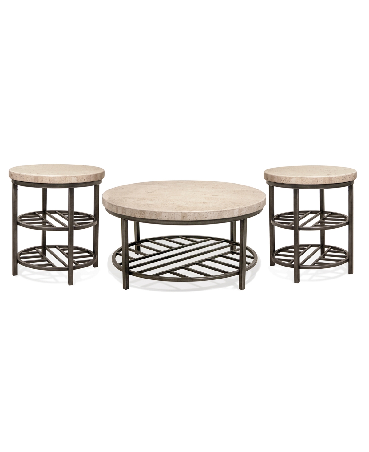 Click here for Furniture Capri 3-Pc. Round Table Set - Alabaster prices