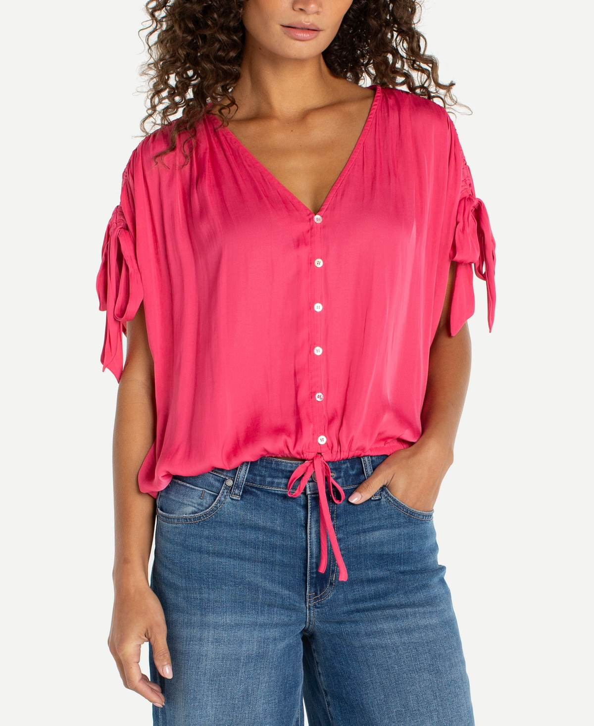 Click here for Liverpool Los Angeles Womens Dolman V-Neck Woven T... prices