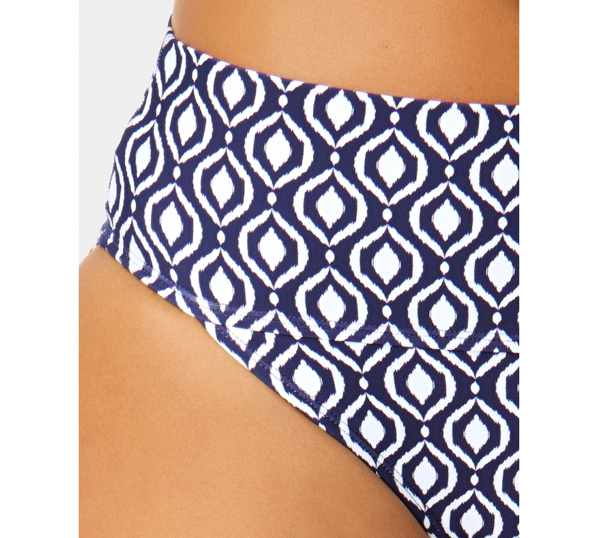 Click here for Anne Cole High-Waist Bikini Bottoms - Navy White prices