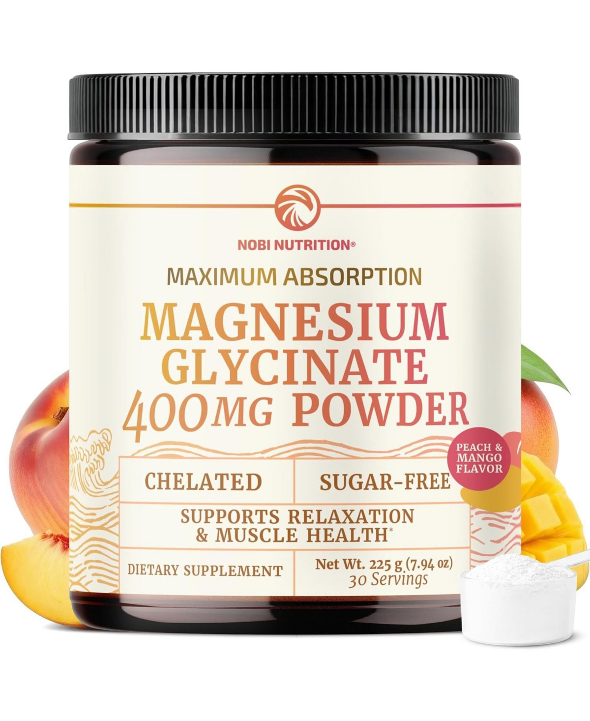 Click here for Nobi Nutrition Magnesium Powder  Peach Mango  105g... prices