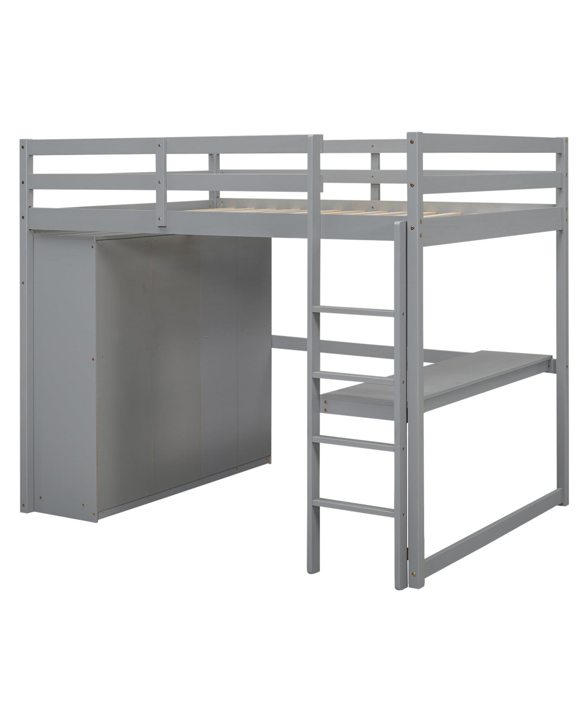 Click here for Boyel Living Wood Full Size Loft Bed with Built-in... prices