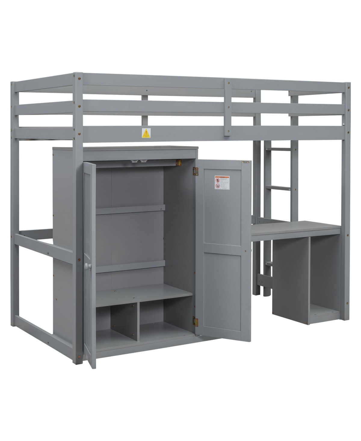 Click here for Boyel Living Twin Size Loft Bed with Wardrobe  Des... prices