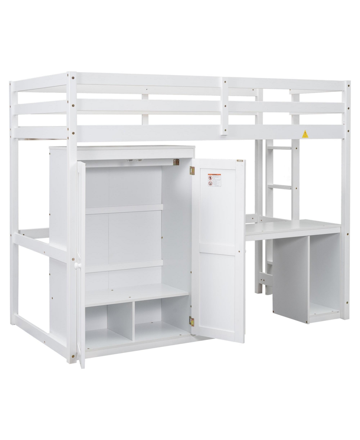 Click here for Boyel Living Twin Size Loft Bed with Wardrobe  Des... prices