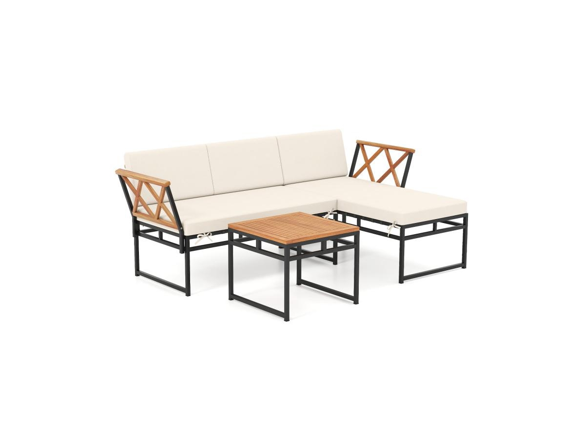 Click here for Slickblue L-Shaped 3-Piece Outdoor Furniture Set f... prices