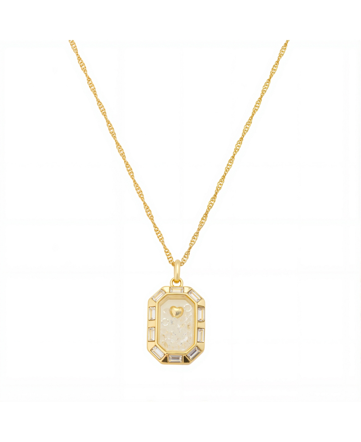 Click here for Unwritten Cubic Zirconia Gold Plated Shaker Pendan... prices