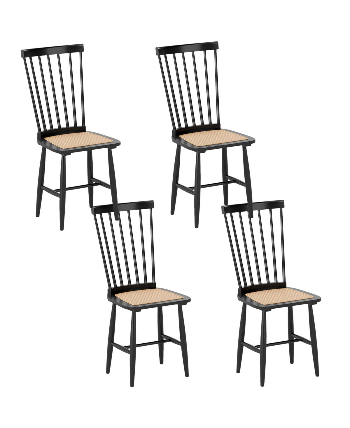 Click here for Costway Dining Chairs with Pe Rattan Seats for Din... prices