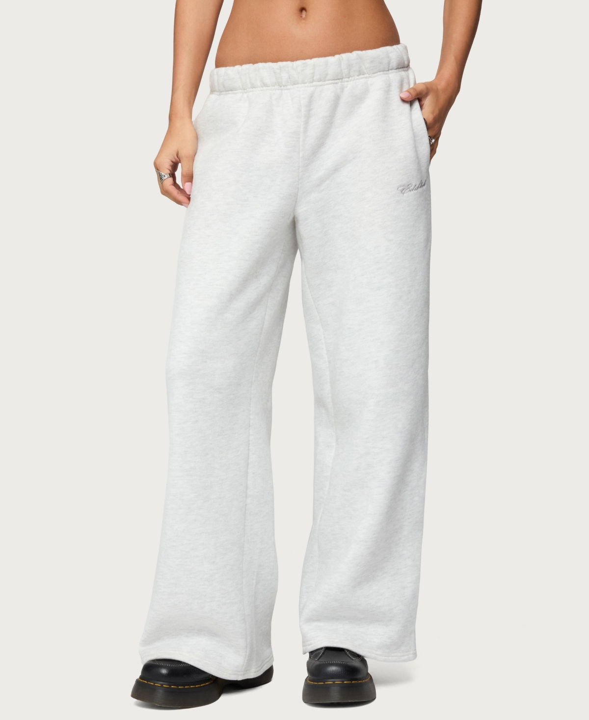 Click here for Edikted Womens Basic Girl Wide Leg Sweatpants - Li... prices