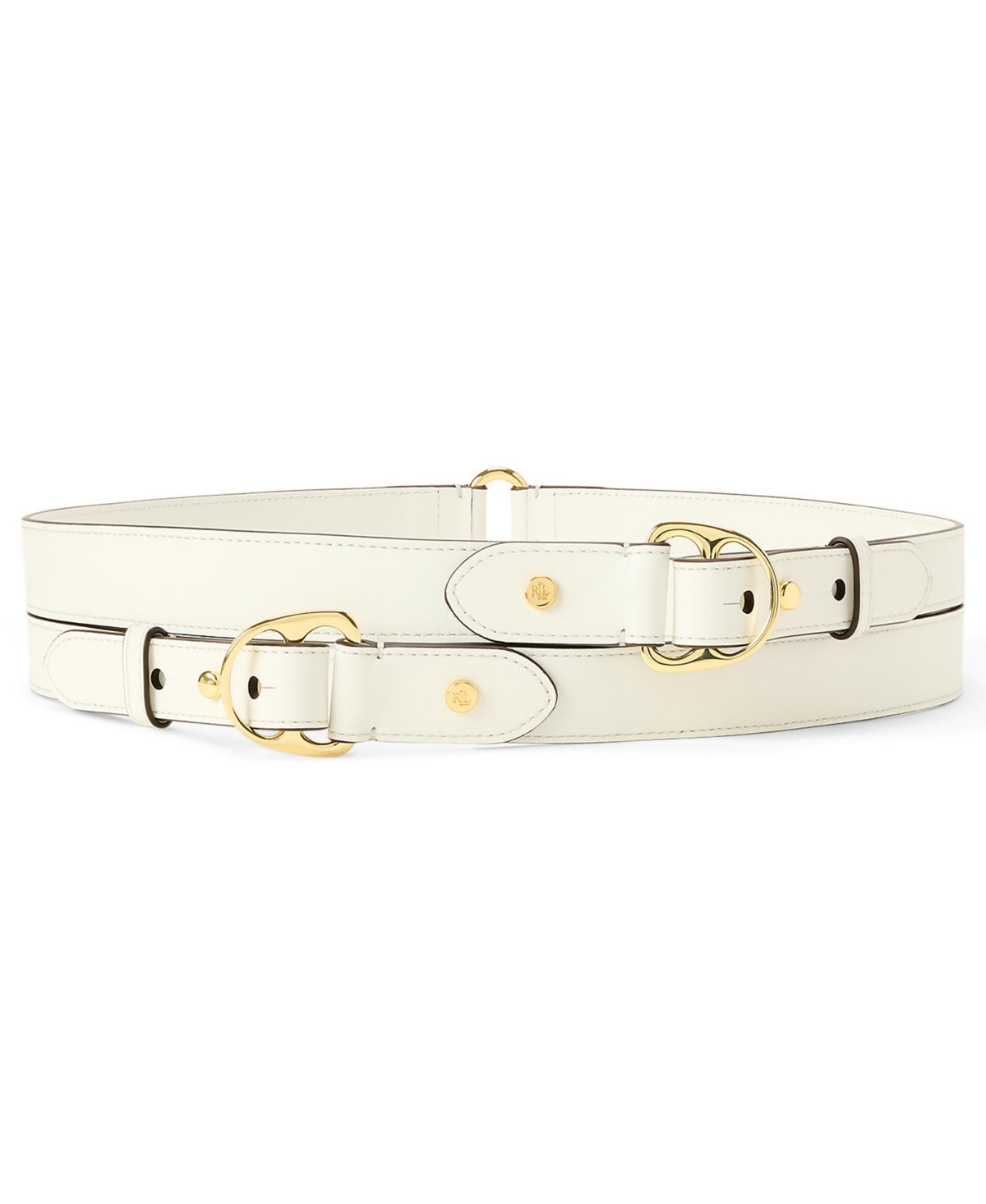 Click here for Lauren Ralph Lauren Double-Wrap Wide Belt - White prices