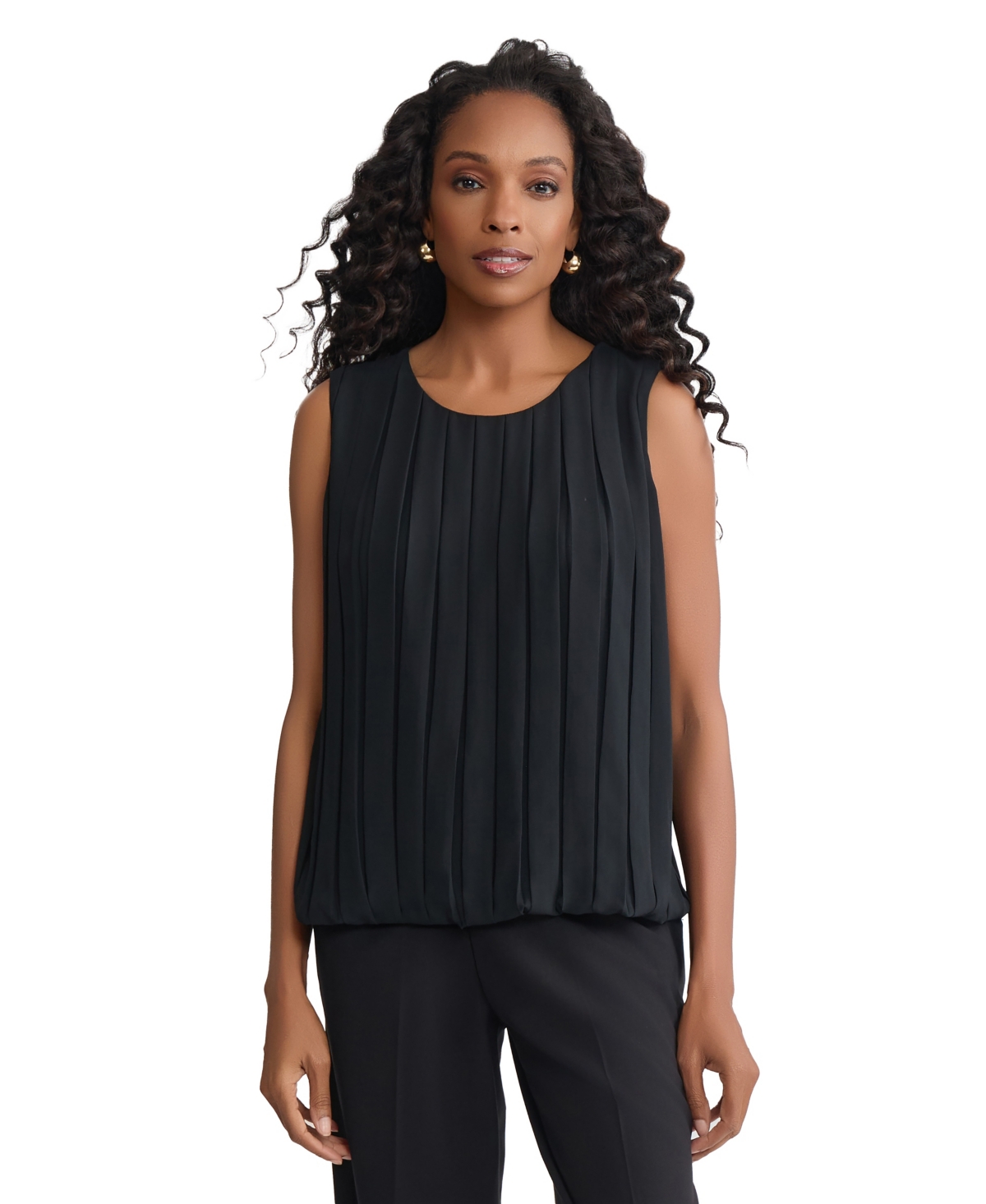 Click here for Jones New York Womens Pleated Sleeveless Top - Jon... prices