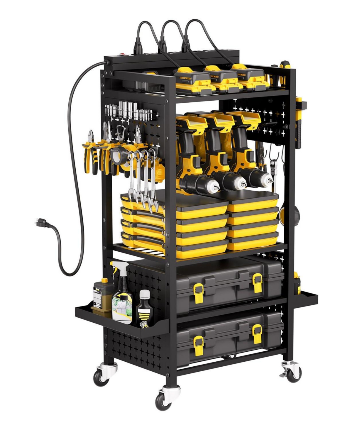 Click here for Mecale 5-Tier Tool Organizer Cart with Charging St... prices