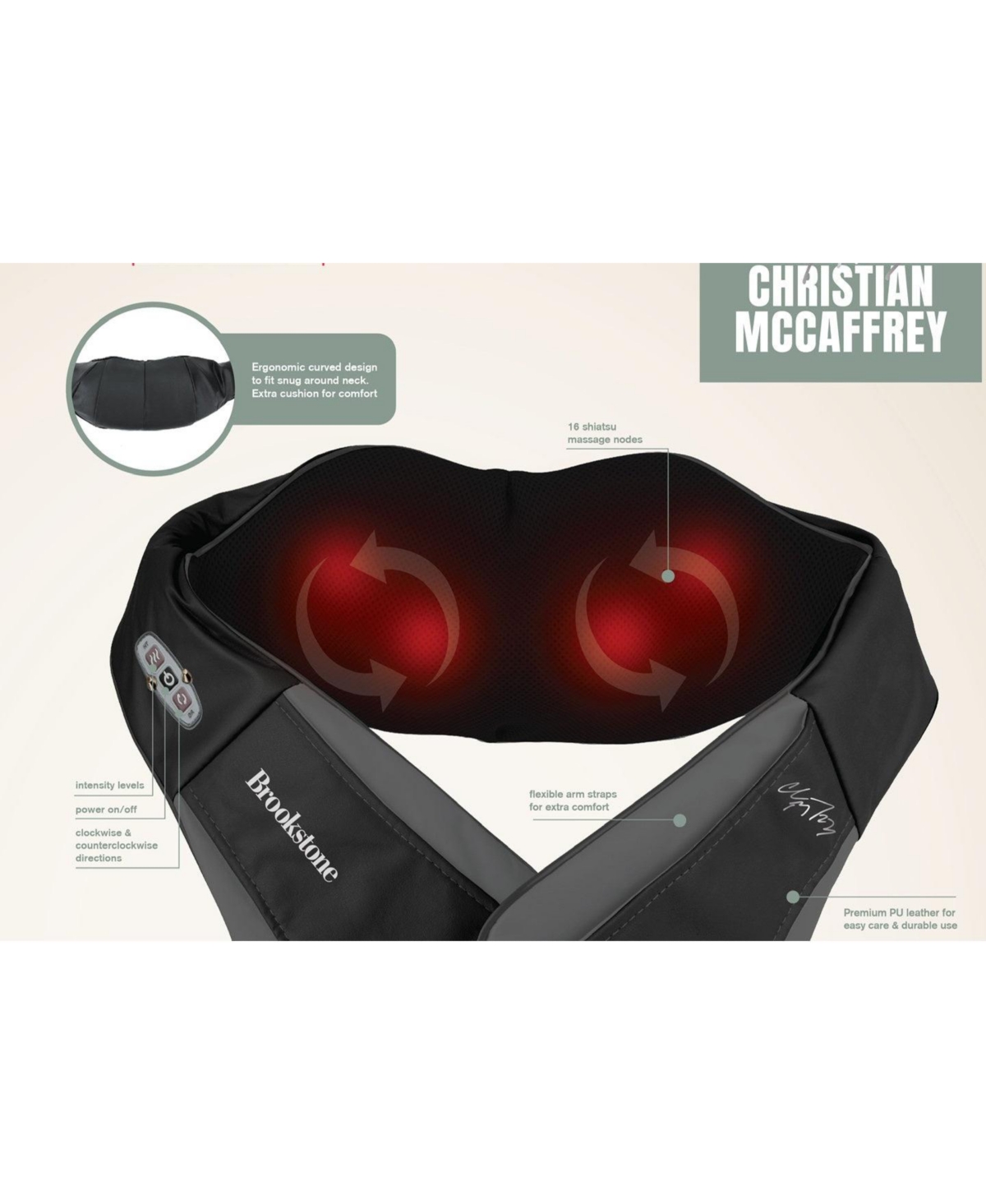 Click here for Prospera Brookstone Christian Mccaffrey Shiatsu Ma... prices