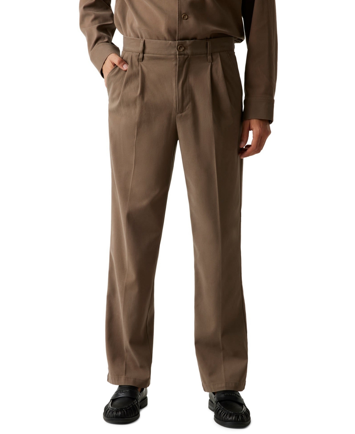 Click here for Guess Mens Tyler Dressy Pants - Brown prices