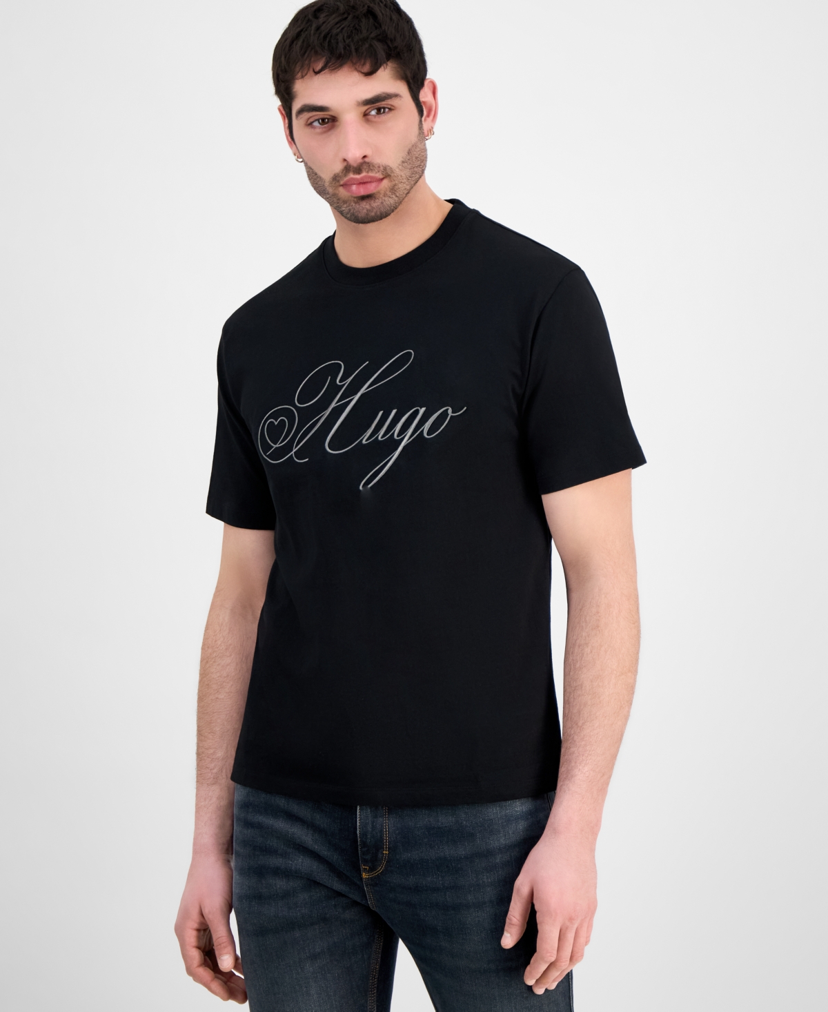 Click here for Hugo by Hugo Boss Mens Embroidered T-Shirt - Black prices